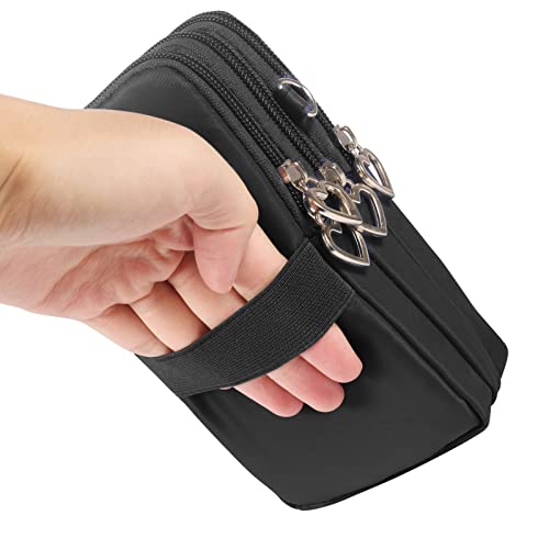 Small Crossbody Wallet Phone Bag Women Mini Shoulder Purse for iPhone 14 Pro Max 14 Plus iPhone 13 MIni 13 Pro Max 12 Pro Max XR 11 Pro Max X XS Max BLU Bold N2 G90 G91 TCL 30 Z 6.1 (Black)