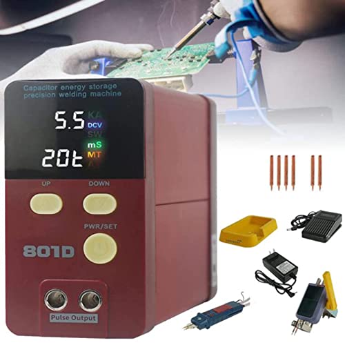 GAOMIN Portable Battery Spot Welder,Battery Spot Welder Kit,2000a 12kw 100~240v Battery Spot Welder,Portable Pulse Welding Machine,for Battery Pack 18650 Lithium Batteries