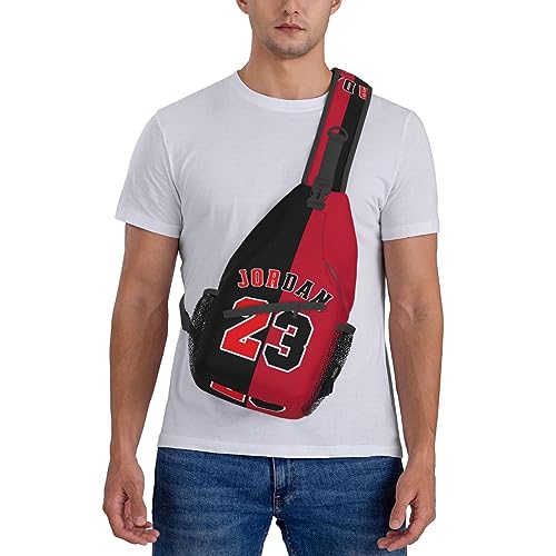 POYOMUK Number 23 Jordan Sling Bag Women Men Backpack Crossbody Bag Adjustable Daypack