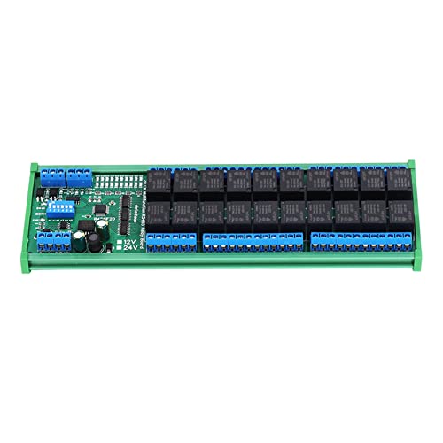 LBEC 20 Channel Relay Board Configurable Data Timing 9600BPS RS485 Hardware Reset Relay Control Module for Monitoring System (24V)