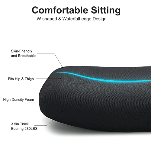 Ticova Ergonomic Office Chair - High Back Desk Chair with Adjustable Lumbar Support, Headrest & 3D Metal Armrest - 130° Rocking Mesh Computer Chair