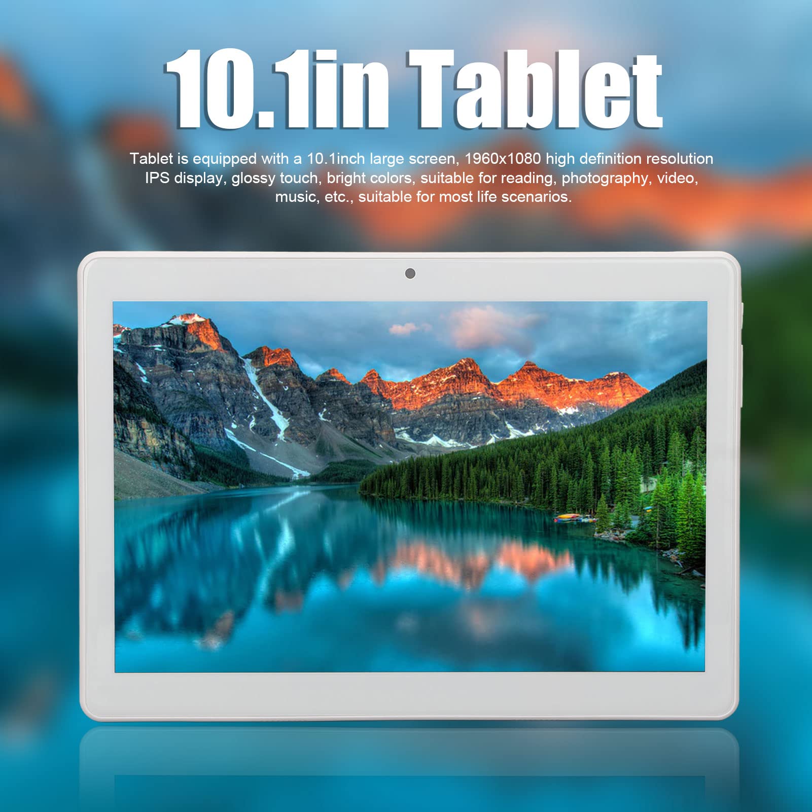 LBEC Call Tablet, 100240V 6GB RAM 128GB ROM 10.1 Inch Dual Camera Gaming (US Plug)
