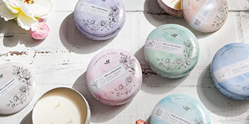 Pre de Provence Heritage Home Fragrance Collection Three Wick Candle Tins, 10.5 oz, Coconut