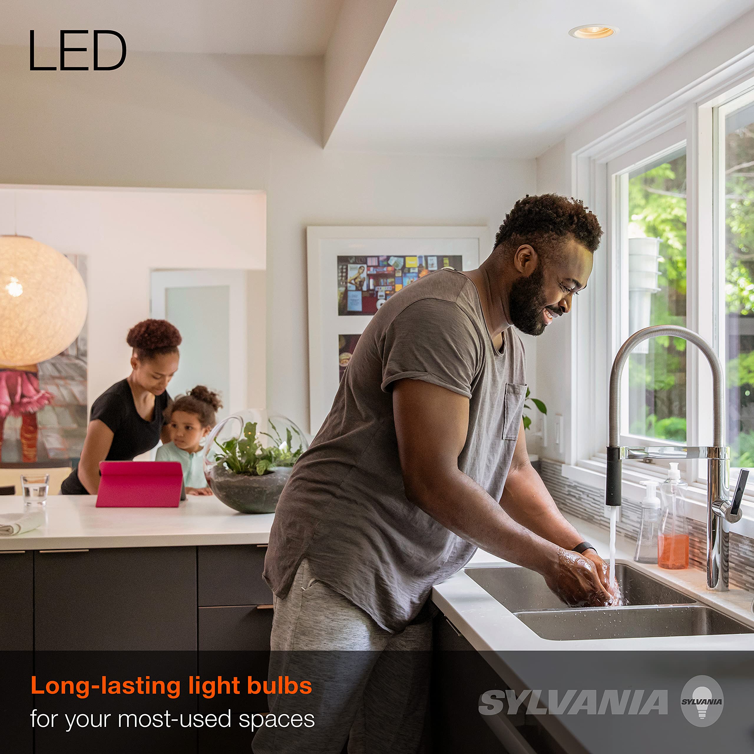 SYLVANIA LED Flood R20 Light Bulb, 50W=5W, 10 Year, 325 Lumens, E26 Medium Base, Dimmable, 2700K, Soft White - 2 Pack (73993)