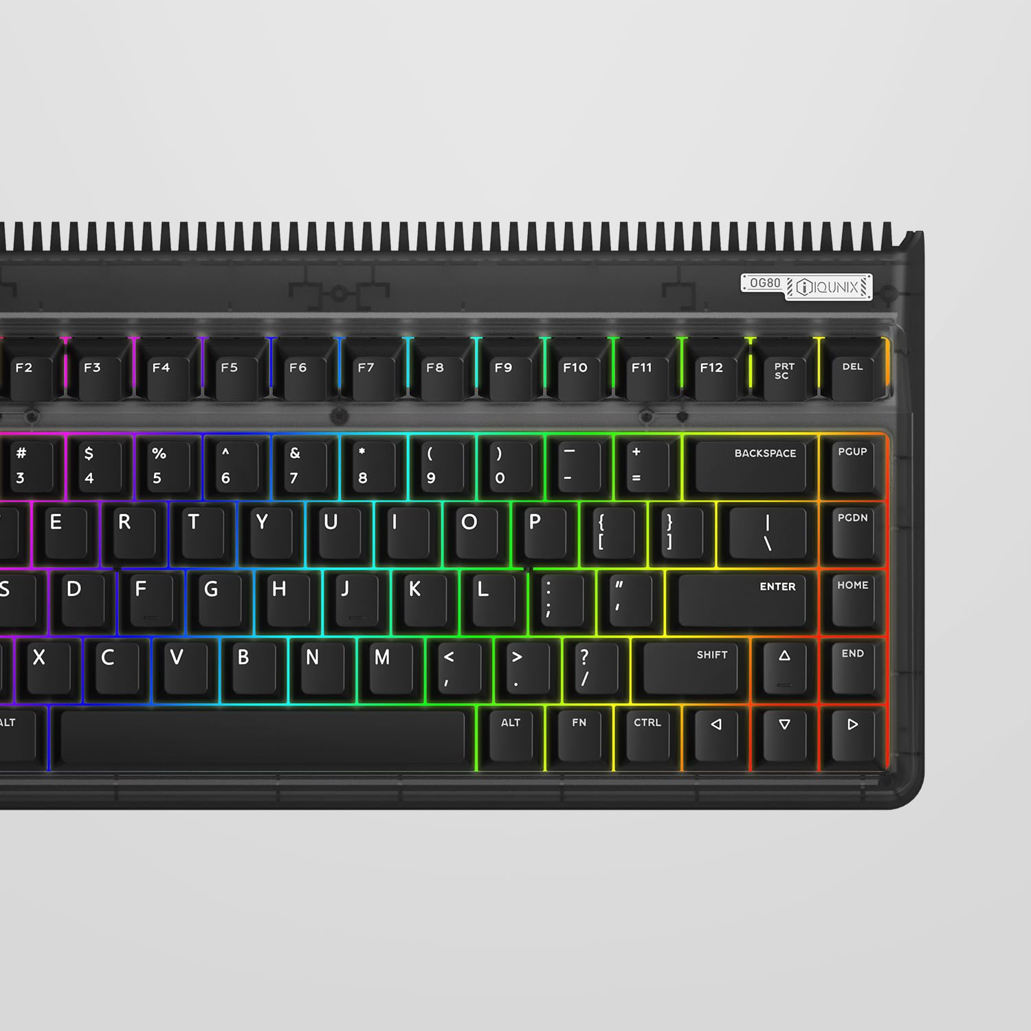 iQunix OG80 Dark Side Gaming Keyboard, 2.4G & Bluetooth 5.1 Mechanical Keyboard with TTC Speed Silver Switch, Compact 83 Keys RGB LED Backlit Hot Swappable Keyboard for Windows/Mac/Android/iOS