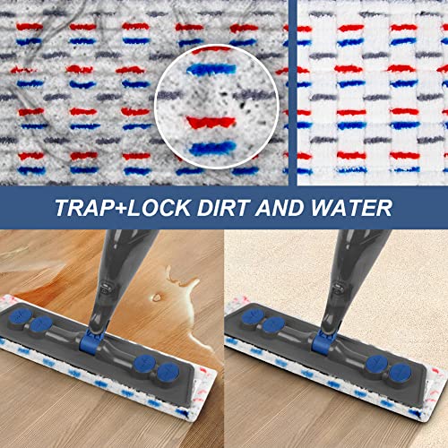 Microfiber Spray Mop for Floor Cleaning - Hardwood Floor Mop Dry Wet Dust Mop with 3 Washable Reusable Microfiber Pads 635ML Refillable Bottle, Kitchen Mop for Wood Laminate Hardwood Tile