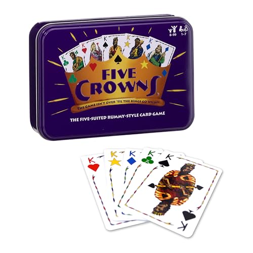 Five Crowns Collectible Tin β Rummy-style Card Games β Game Night Favorite For Adults, Families, and Kids β For Ages 8 and Up