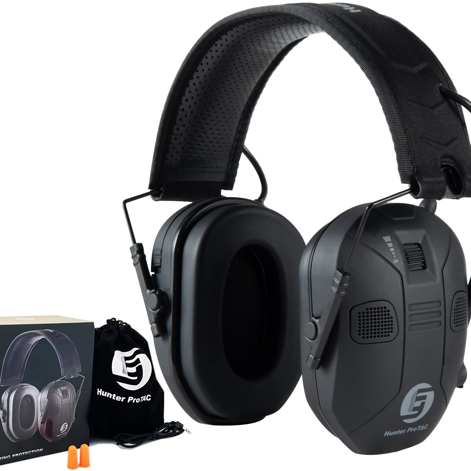 FUYOU 360 Degree Electronic Hearing Protection Shooting Earmuffs Gun Range, Noiser Reduction Electronic Ear Protection-Tactical Electronic Ear Muff Hunting