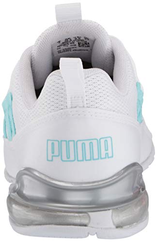 PUMA Women's Riaze Prowl, Puma White-Gulf Stream, 8.5