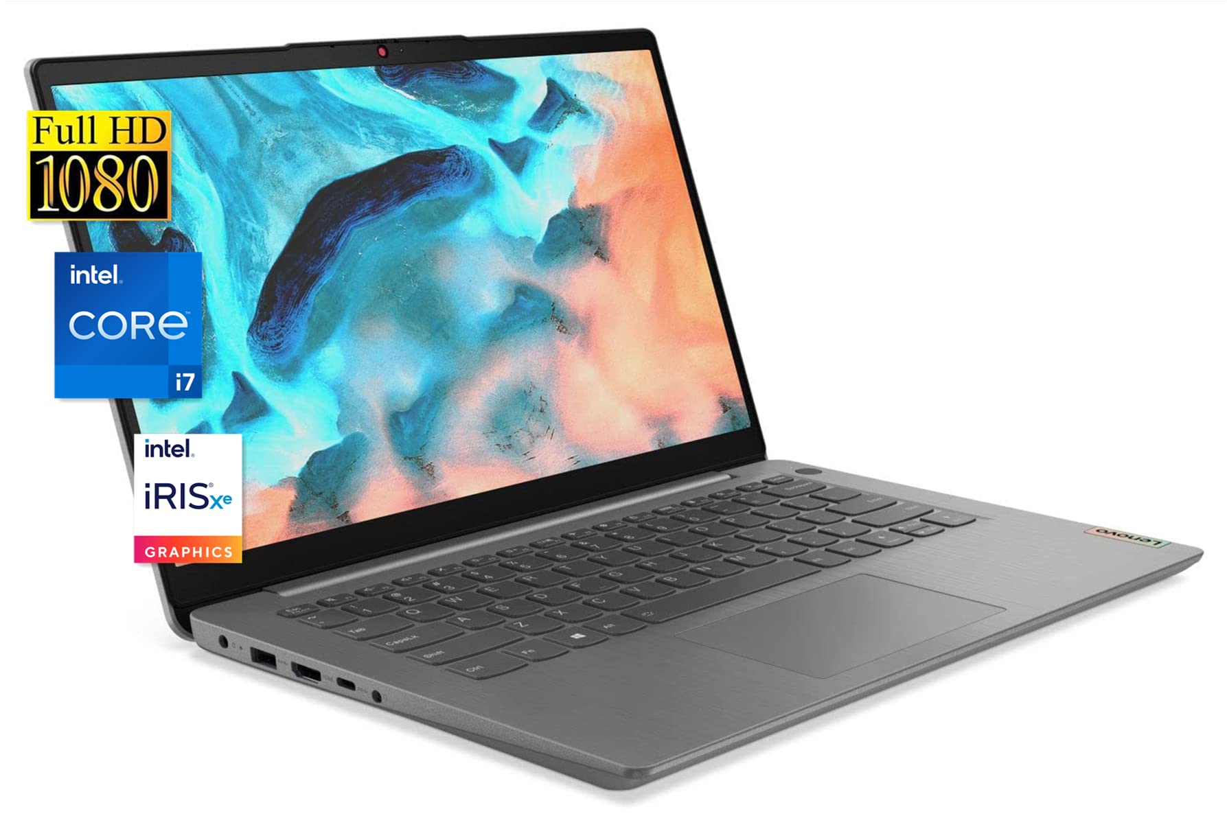Lenovo IdeaPad 3 14" Laptop - Intel i7-1165G7 – Full HD 1080P Display – Iris Xe Graphics – Type-C – Wi-Fi 6 – Fingerprint Reader – Webcam – Windows 10 (20GB RAM | 512GB PCIe SSD)