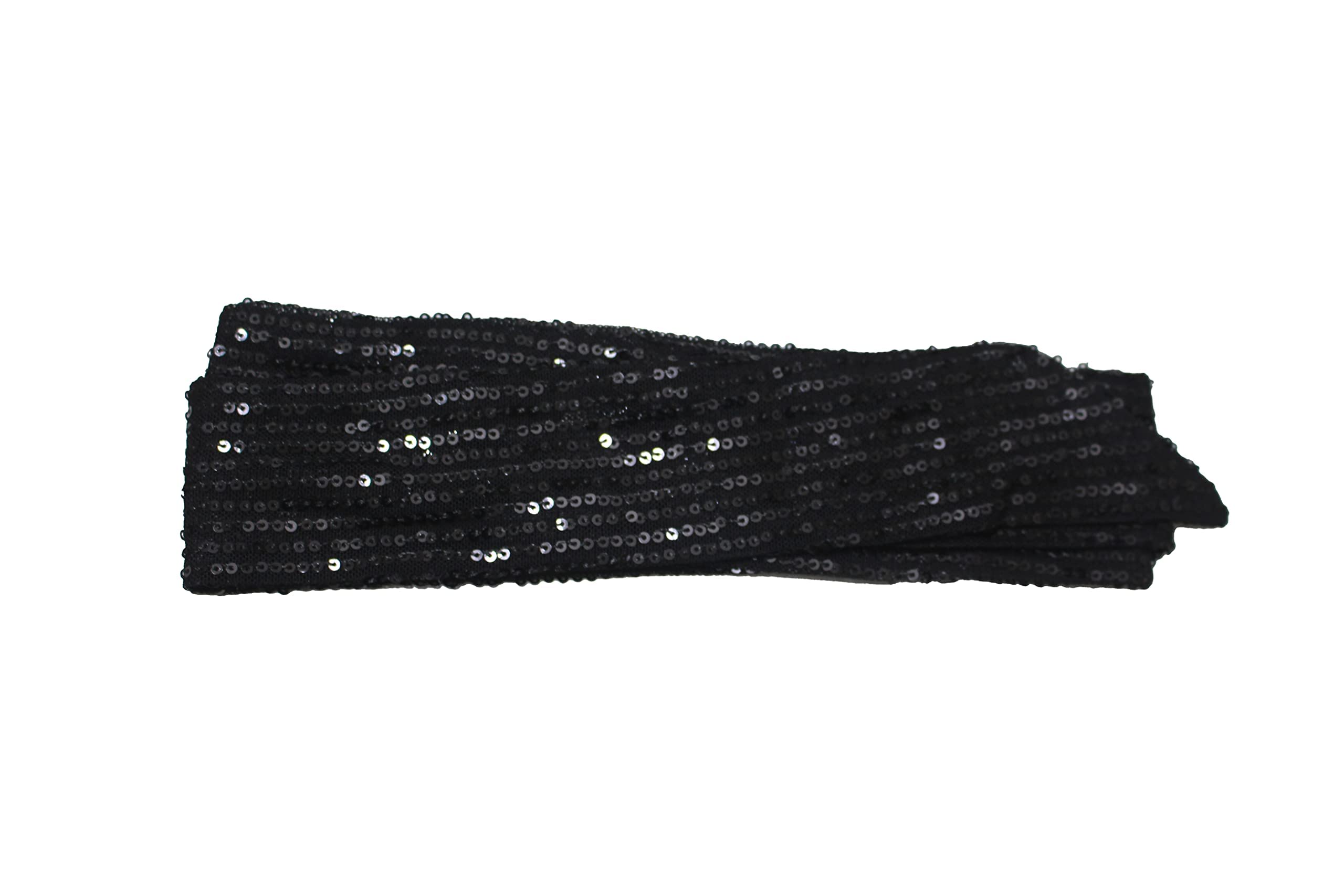 HI-party Small scarf with fashionable sequins for decoration (Black)