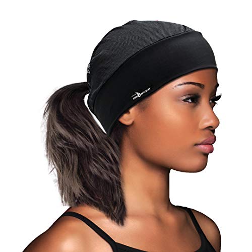 Dri Sweat Fit Women's Style Protector Cap, Black, 1 Pound, One Size