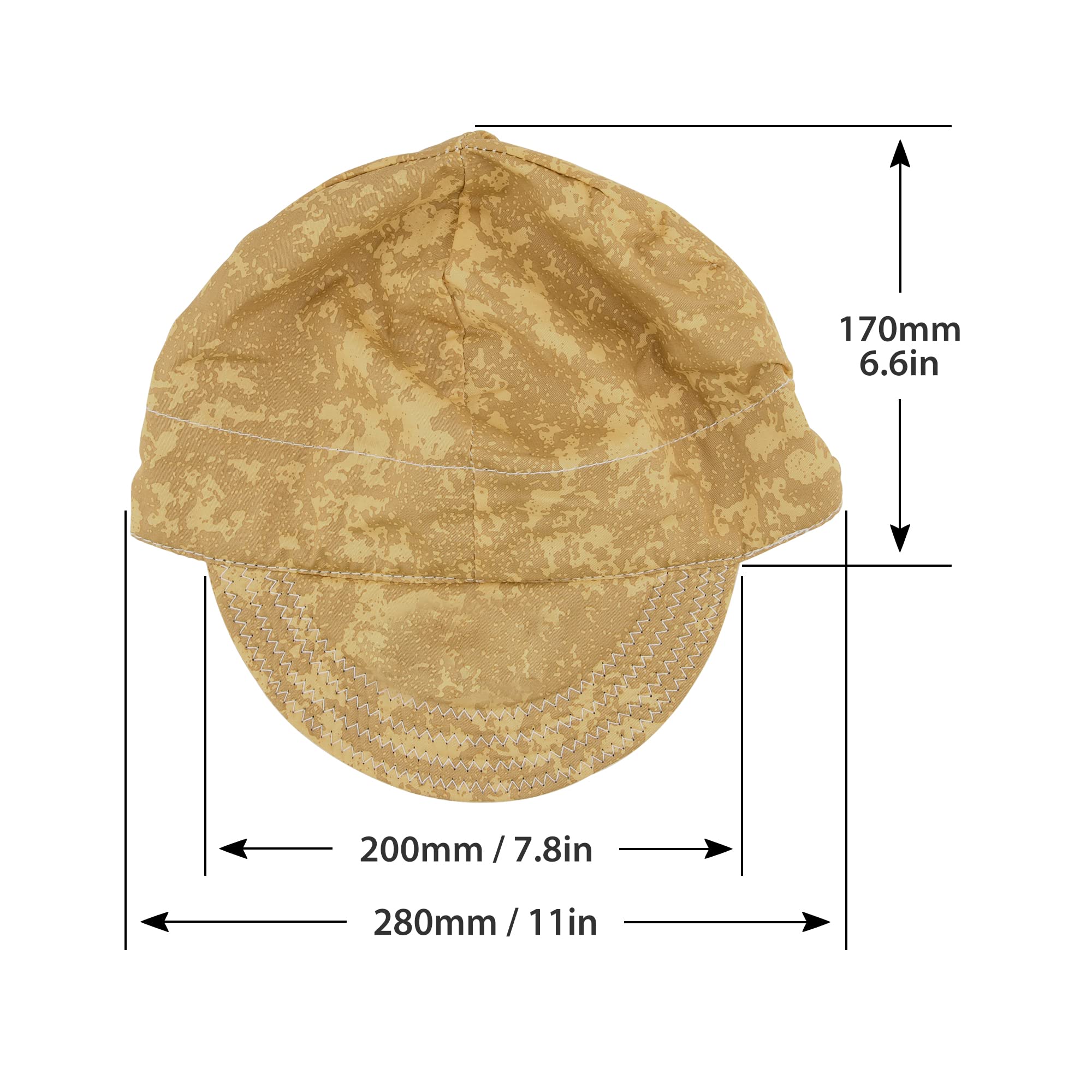 hynade Welding Cap Cotton Sweat Absorption,Welders Flame Resistant Protective Welding Hat Cap (Yellow