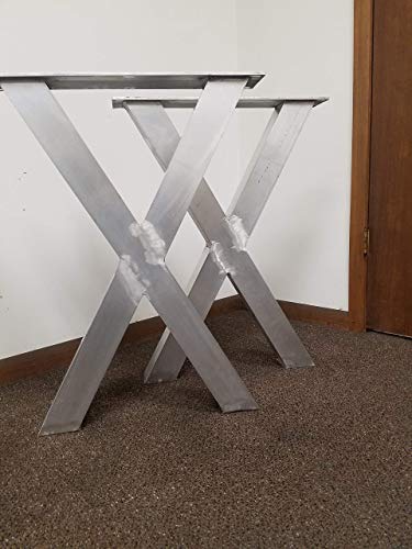 Metal Table Legs, Aluminum X-Frame Style - Any Size and Color