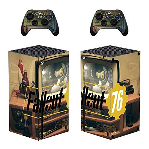 FELIPE SEIJI KUBA Protective Vinyl Skin Decal Cover for Xbox Series X Console Wrap Sticker Skins with Two Free Wireless Controller Decals Shooter Game
