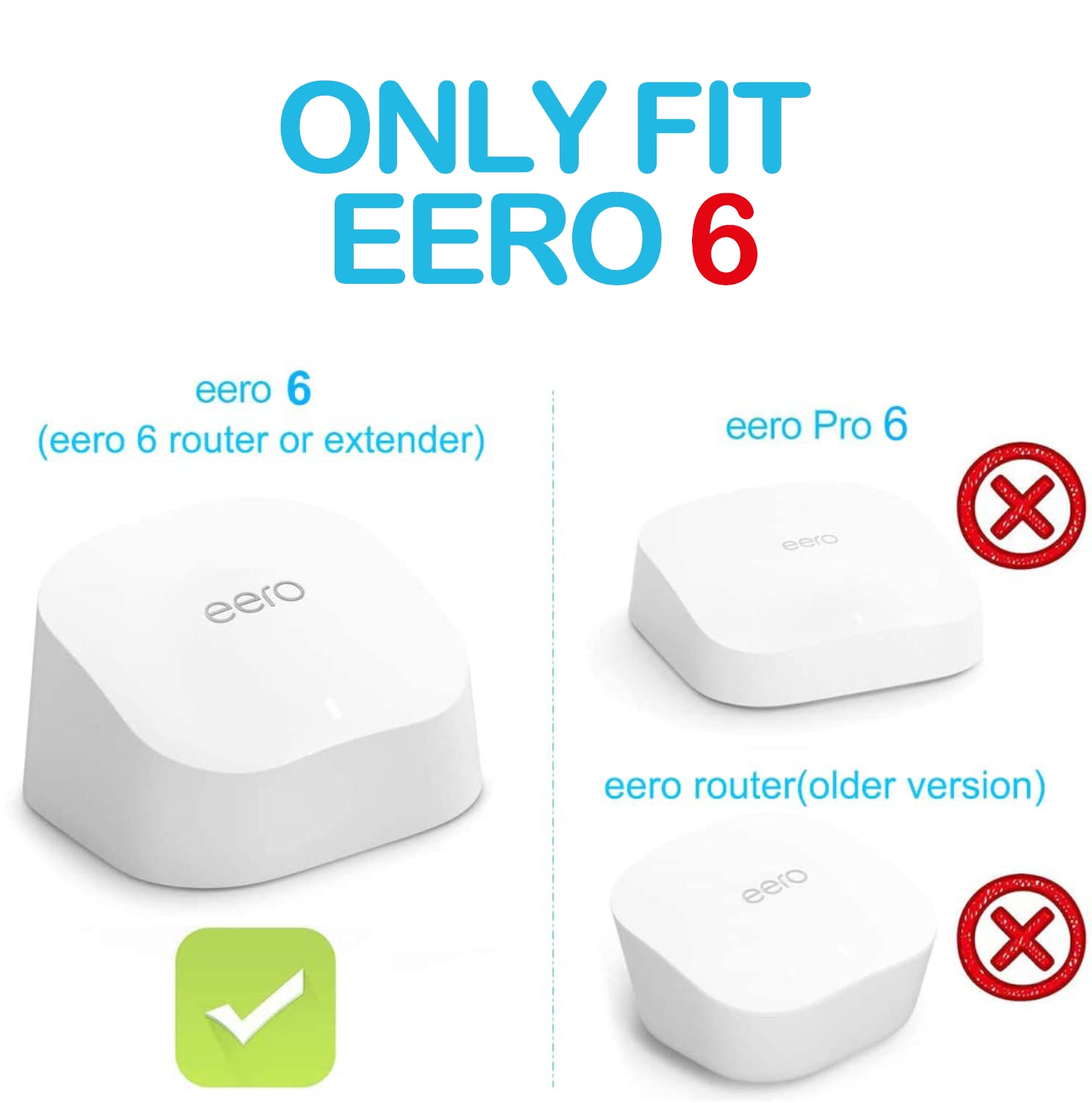 Wall Mount ONLY for eero 6 Dual-Band mesh WiFi System, eero 6 Wall Mount, Outlet Wall Mount for eero 6 Router and Extender (1)