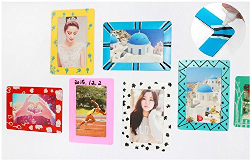GracesDawn Magnetic Photo Frame, Refrigerator, Dishwasher Photo Wall with Metal Surface of Iron, held 4 × 6 inch Photo 5 Pieces, Color Choice (red)