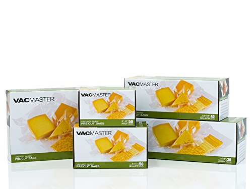VacMaster Full Mesh Suction Vacuum Sealer 6 Inch by 10 Inch Pint Bags- 50 Per Box