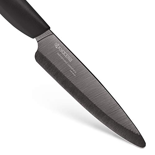Kyocera 5 piece Ceramic Knife Block Set,White Blade Sizes: 5.5", 5", 4.5", 3", Stainless