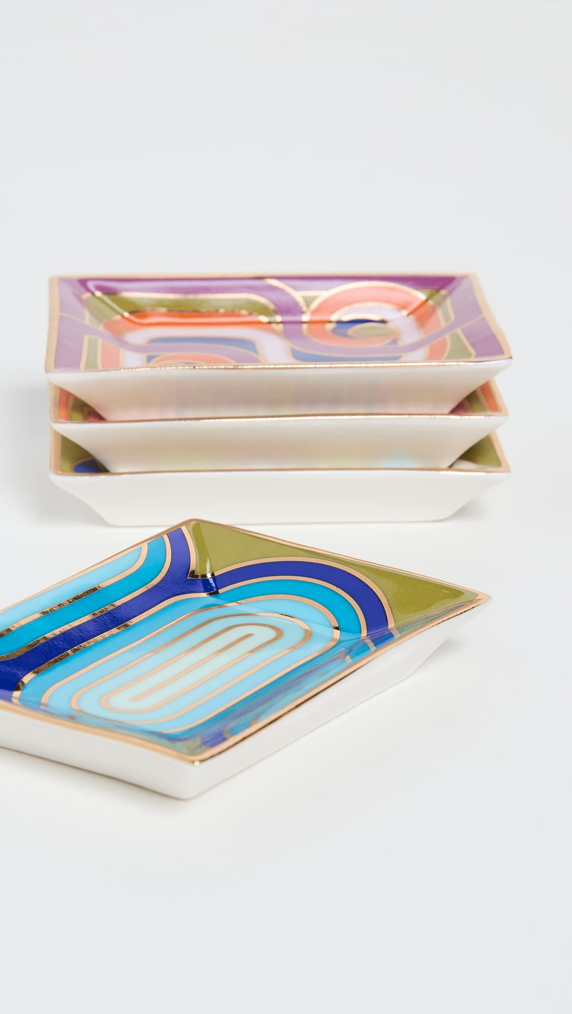 Jonathan Adler Women's Madrid Petite Trays - Set of 4, Multi, One Size