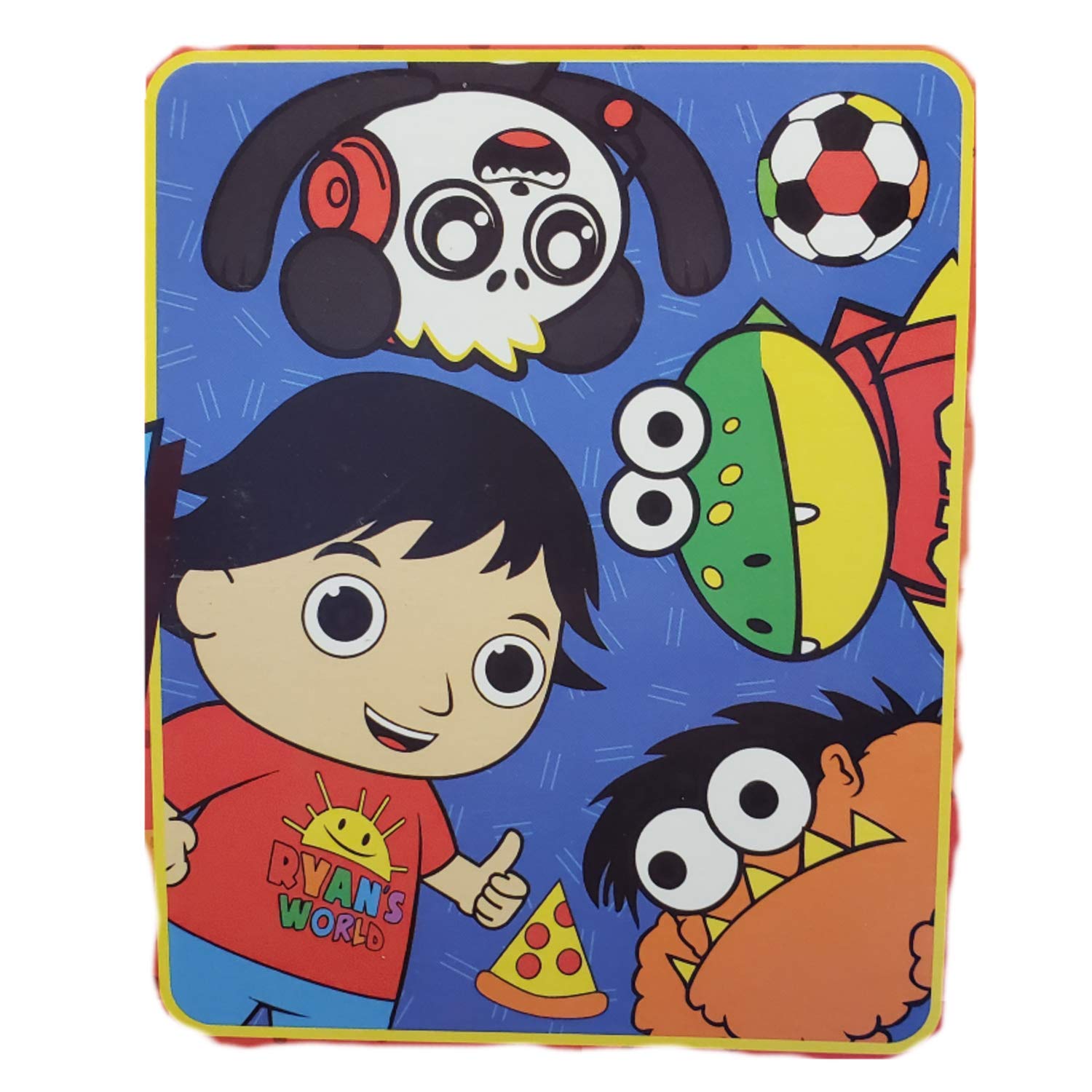 Franco Manufacturing Ryan World Soft Plush Throw, Print of Ryan with Friends, 40 Inches x 50 Inches