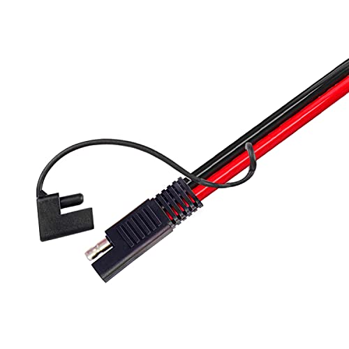 OUOU SAE Connectors Adapter 10AWG Solar to SAE Adapter Cable with 1pcs SAE to SAE Polarity Reverse Connectors -1M/3.3FT (Black+Red)