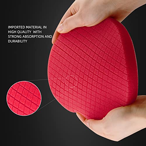 Red Finish Polish Pad, 1Pc 5 Inch Buffing Polishing Pads for 125mm Backing Plate Compound Buffing Sponge for Car Buffer Polisher Compounding, Polishing and Waxing
