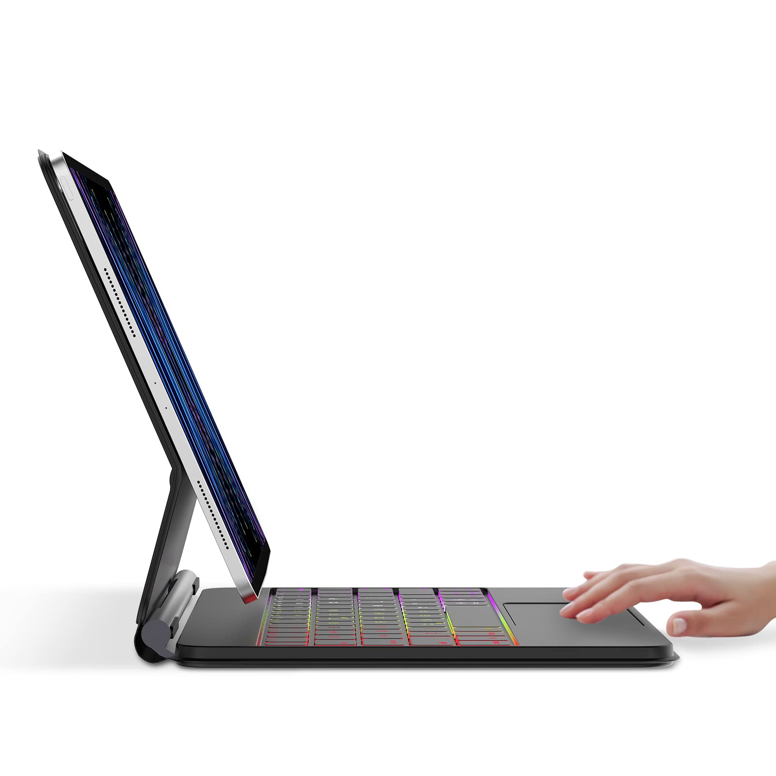KVAGO Magic Keyboard for iPad Pro 11-inch (4th, 3rd, 2nd and 1st Generation) and iPad Air (5th and 4th Generation), Smart Trackpad, Wireless, 7 Colors Backlit, Magic Keyboard Case, Ultra-Thin, Black