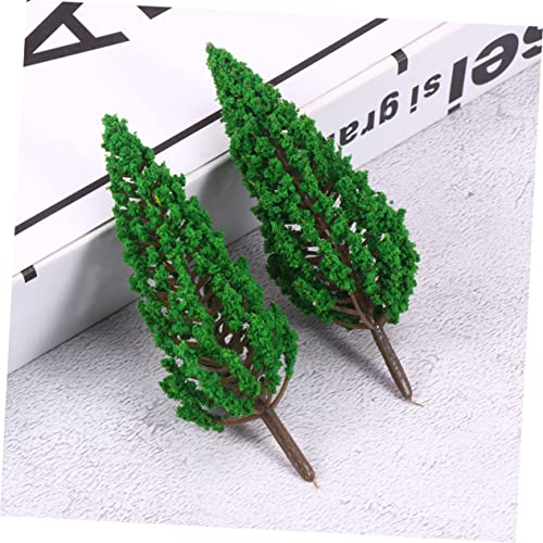 Generic 12 Pcs Sand Tray Miniatures Cake Accessories Train Accessories Micro Landscape Plant Architecture Trees Figure Miniature Tree for Crafts Bookshelf Christmas Tree Plastic Tree Green