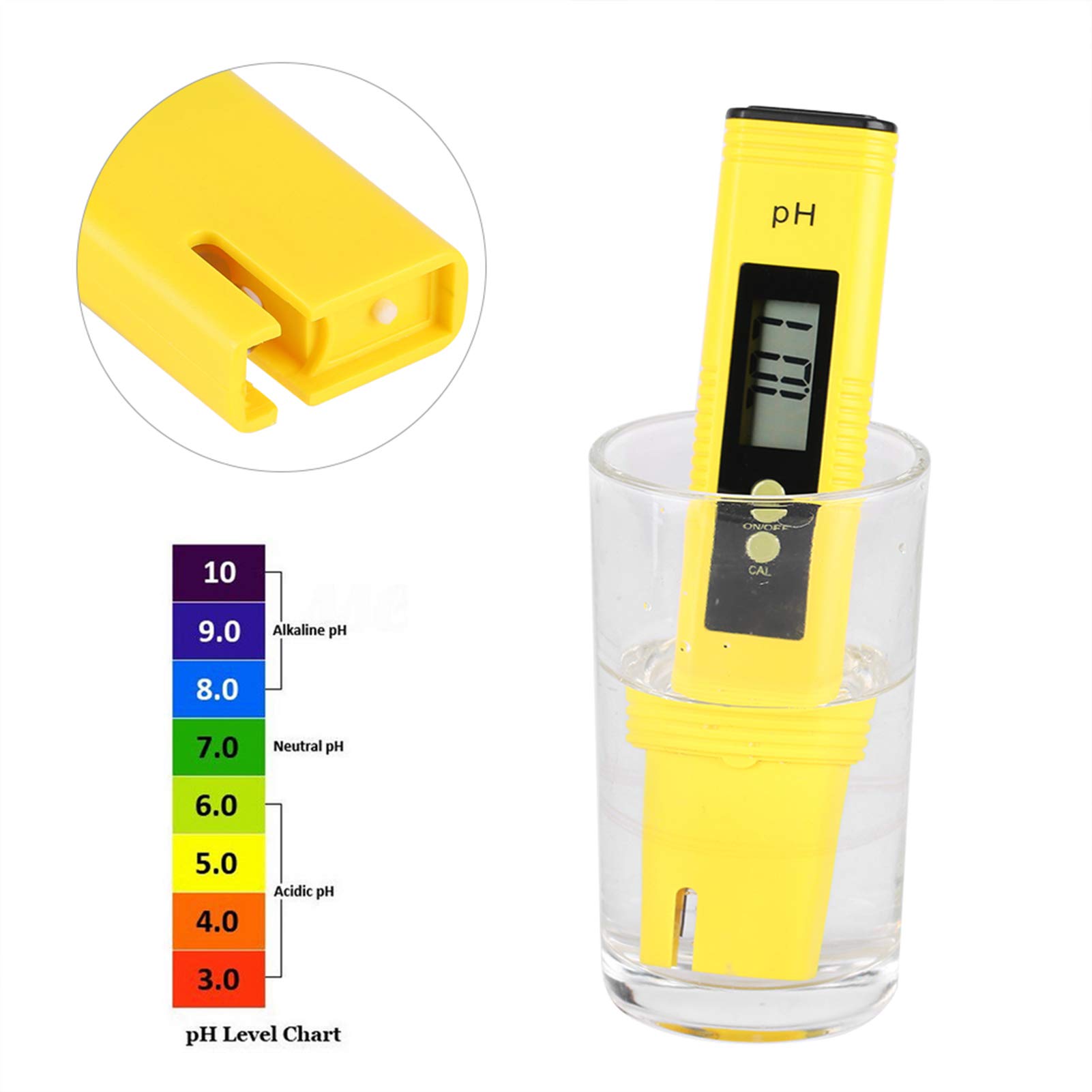 Hztyyier Protable LCD Water Wine Tester ToolWaterproof Digital Meter Pen for Aquarium Fishing Industry Swimming Pools Thermo-Hygrometer