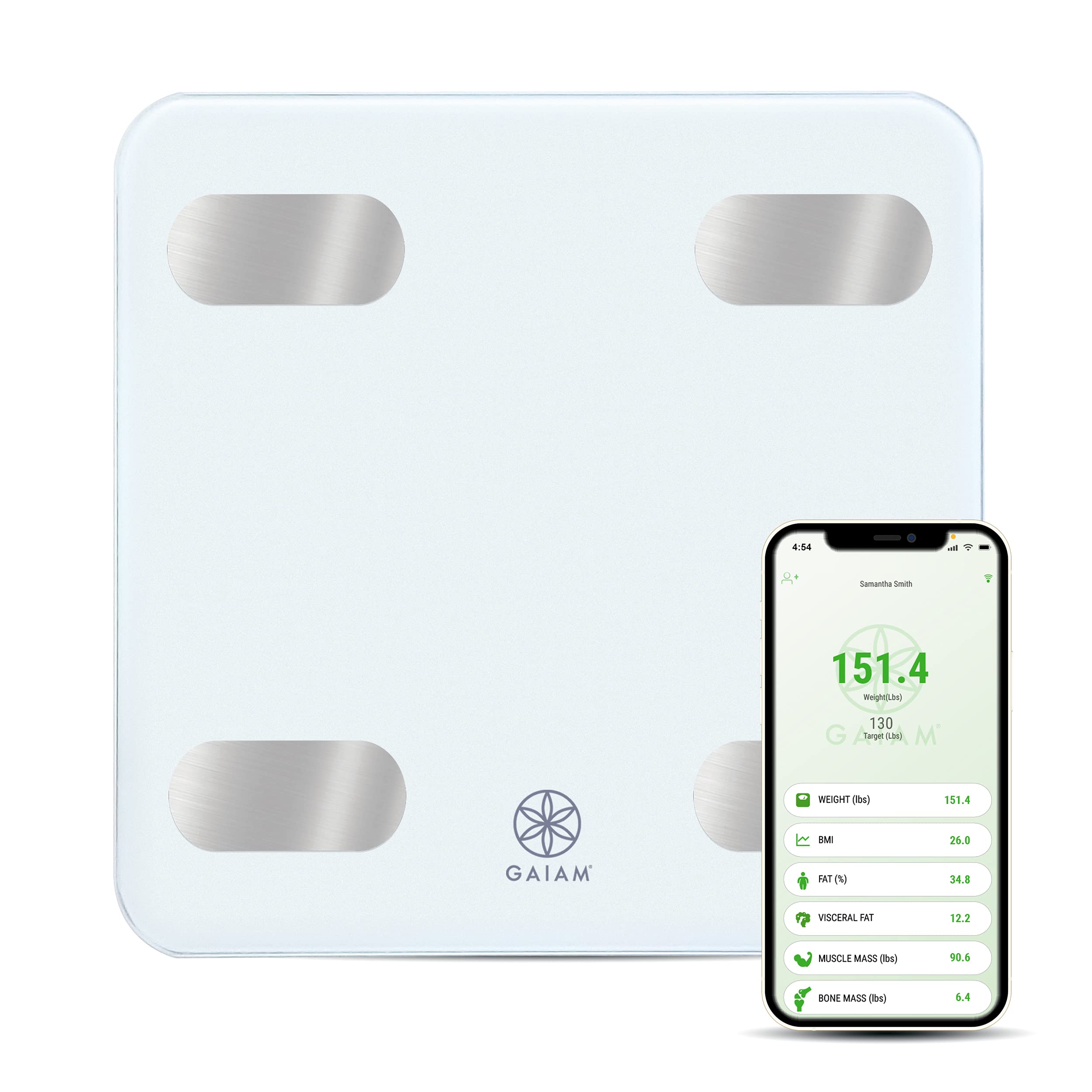 GAIAM Smart Weight Scale - White