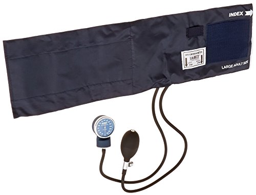 Labtron Labstar Latex-Free Sphygmomanometer - Manual Blood Pressure Monitor with Large Adult Cuff - Blue, 200X
