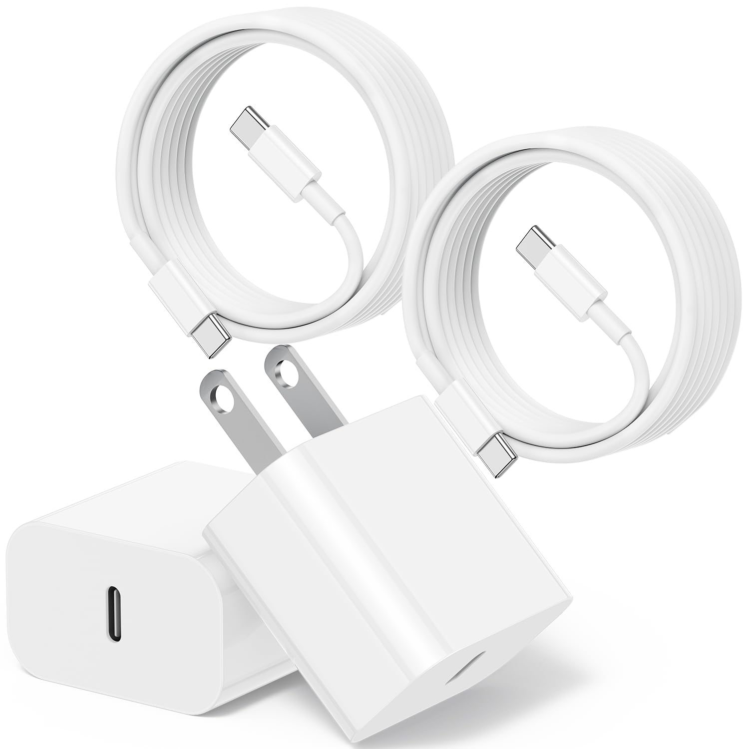 for iPhone 15 Charger and 3ft Type C to C Cable Cord, 20W USB C Fast Charging Block, Wall Plug Power Adapter Cube Brick for iPhone Apple 15 Pro Max/15 Plus, iPad Pro 12.9/11 inch/Air/Mini/3/4th/6