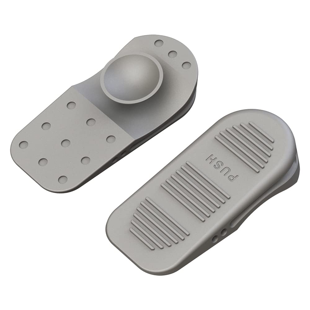 Evka Door Stoppers, Premium Rubber Door Stop Wedge with Suction Cup, Convenient Storage Without Adhesive Tapes and Drilling. (Grey, 2PCS)
