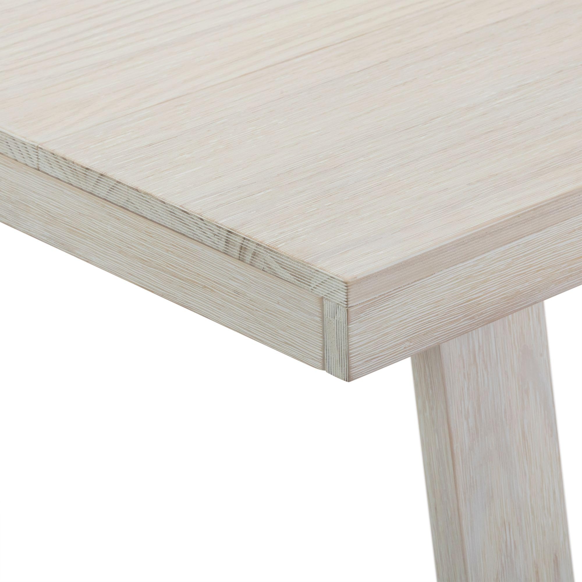 Plank+Beam 72 Inch Farmhouse Dining Table, Large Wooden Rectangular Dinner Table for Dining Room, Home Office, Living Room Furniture, Easy Assembly, White Sand Wirebrush