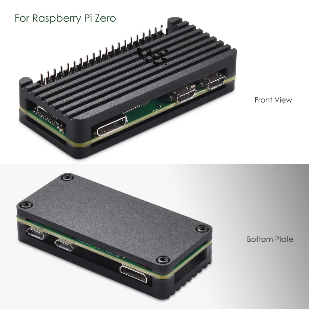 iUniker Raspberry Pi Zero 2 W Basic Starter Kit - Raspberry Pi Zero Case, Heatsink, HDMI Adapter, Camera FCC Cable, Power Supply with Swtich, OTG Cable