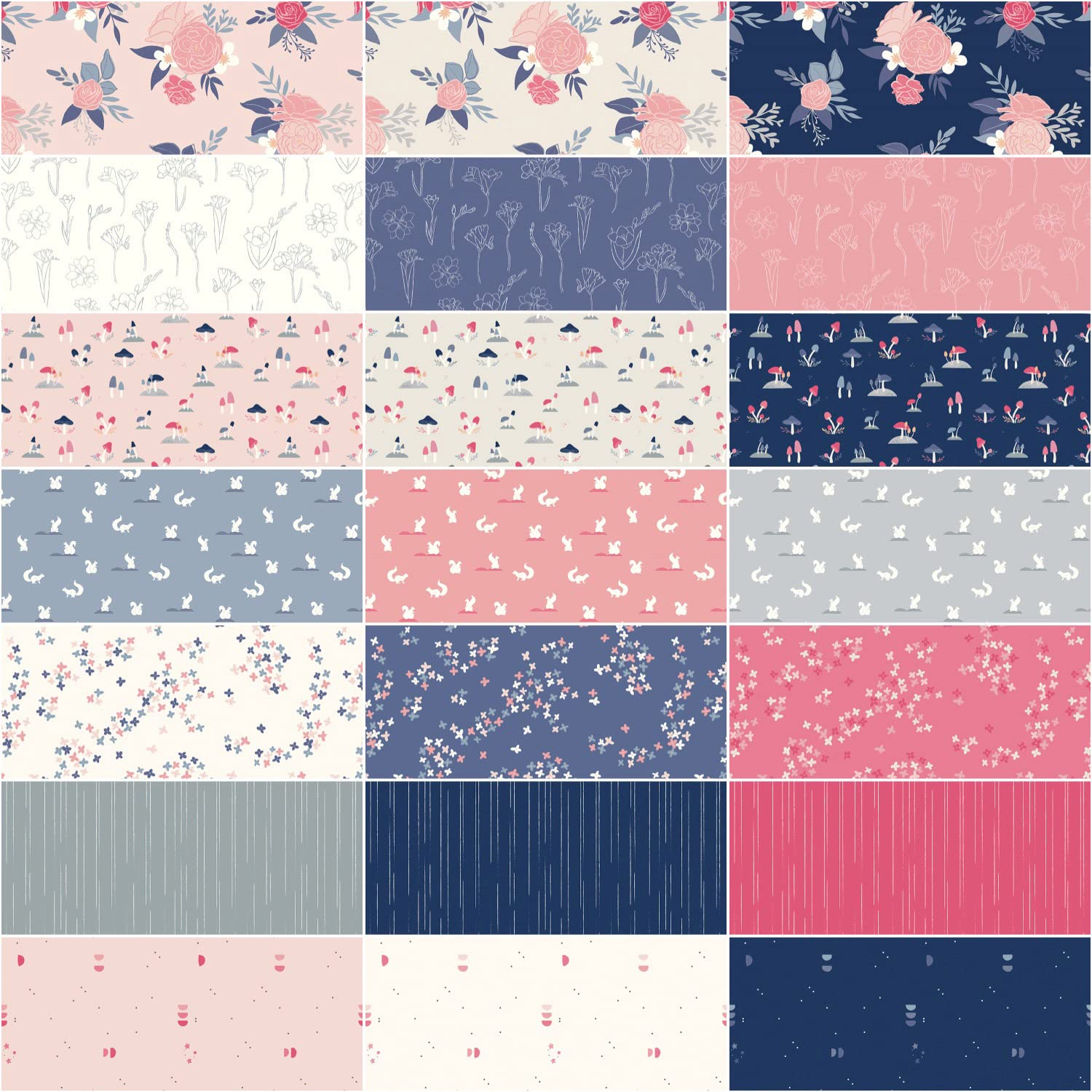Fran Gulick South Hill 5" Stacker 42 5-inch Squares Charm Pack Riley Blake Designs 5-12660-42