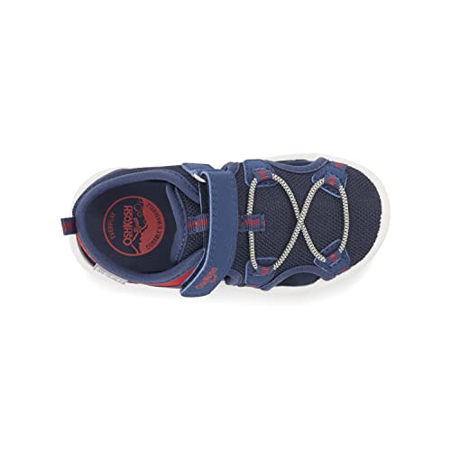 OshKosh B'Gosh Boy's Elipsis Sandal, Navy/Red, 8 Toddler