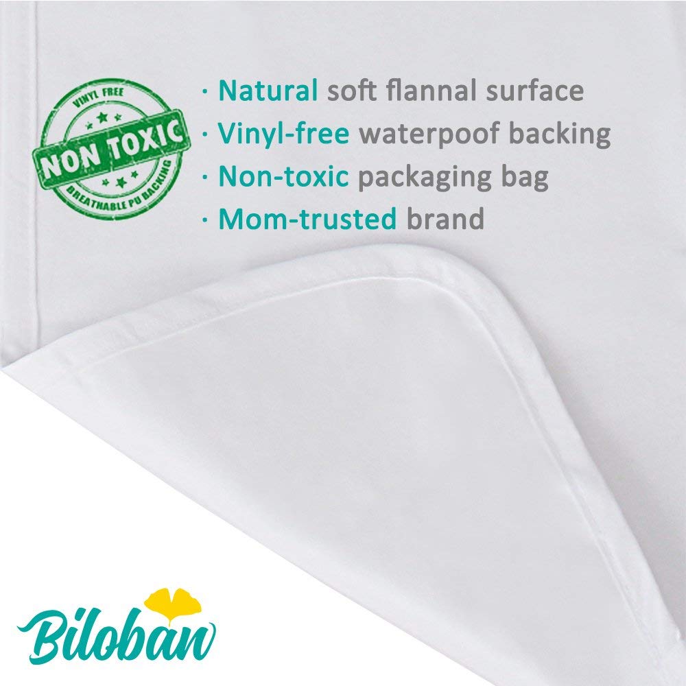 Waterproof Changing Diaper Liners 100% Cotton Surface & Pack N Play Fitted Sheets