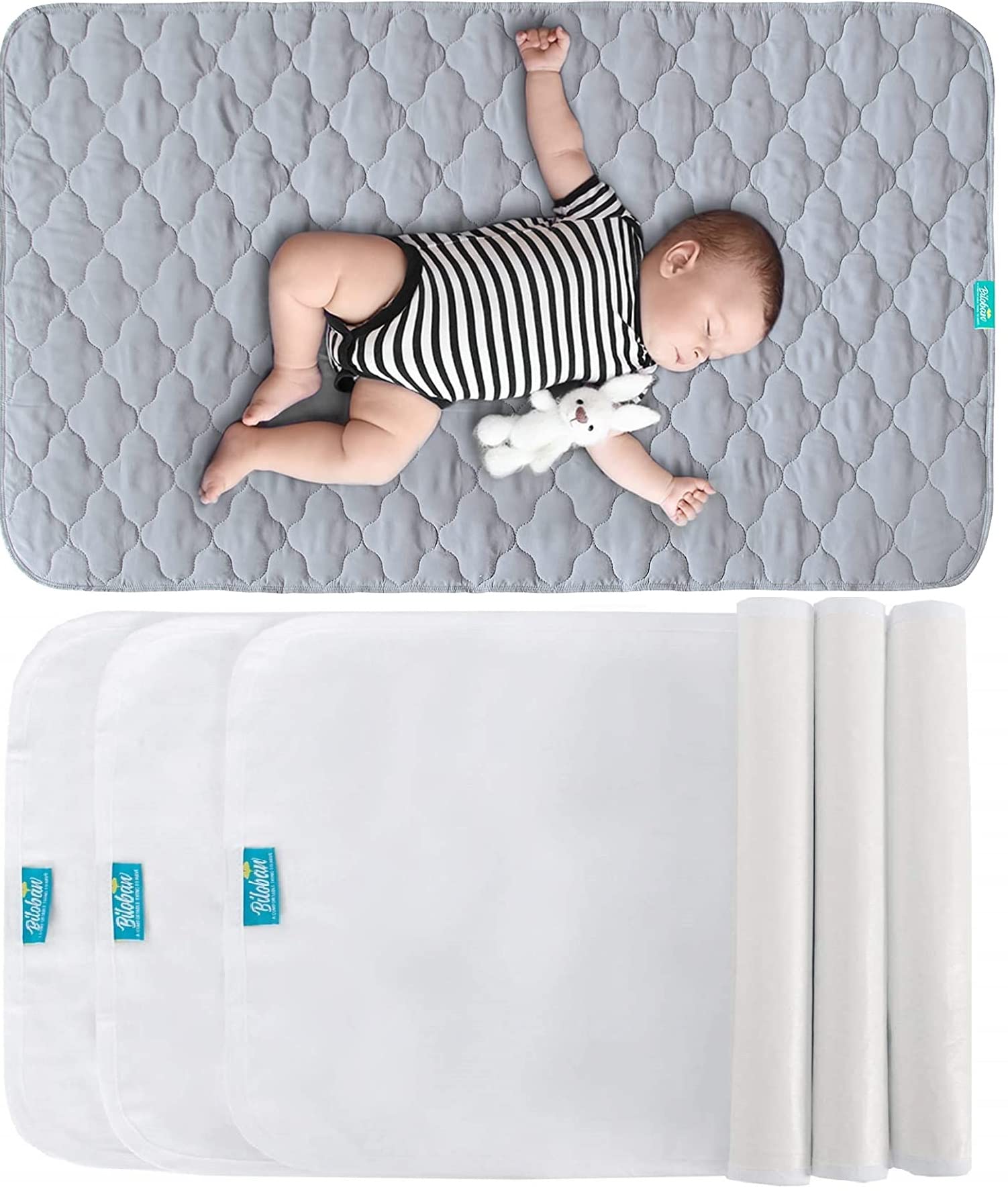 Waterproof Changing Diaper Pad Liners & Crib Mattress Protector Waterproof