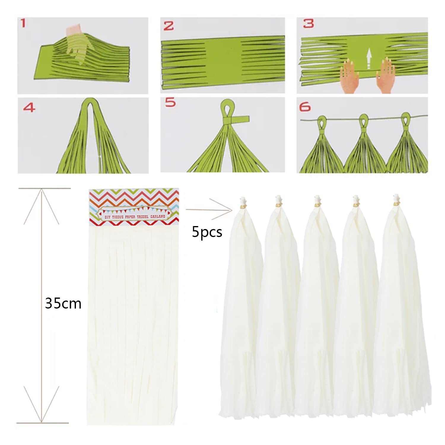 FENCYGIH 130Pcs Boho Balloon Garland Arch Kit, Boho Baby Shower Decorations with Dusty Pink Nude Sand White Long Twisting Balloons White Paper Tassels for Two Groovy Boho Rainbow Party Decorations