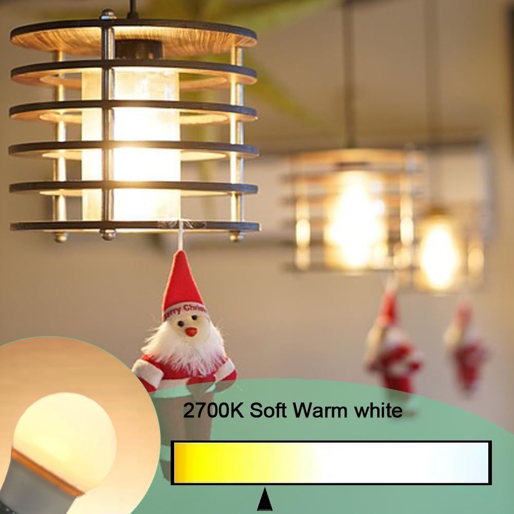 NETEHA 2 Pack A15 6W 120V E26 Base Small LED Refrigerator Light Bulb, Non-Dimmable 60W Equivalent 2700K Warm White A15/G45 Shape LED Appliance Bulb for Ceiling Fan and Lighting Fixtures