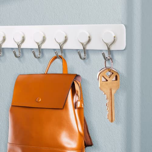 RensanR Adhesive Hooks,Hooks for Hanging Heavy Duty Wall Hooks Self Adhesive Towel Hook Waterproof Hooks for Keys Bathroom Shower Outdoor Kitchen Door Home Improvement Sticky Hooks