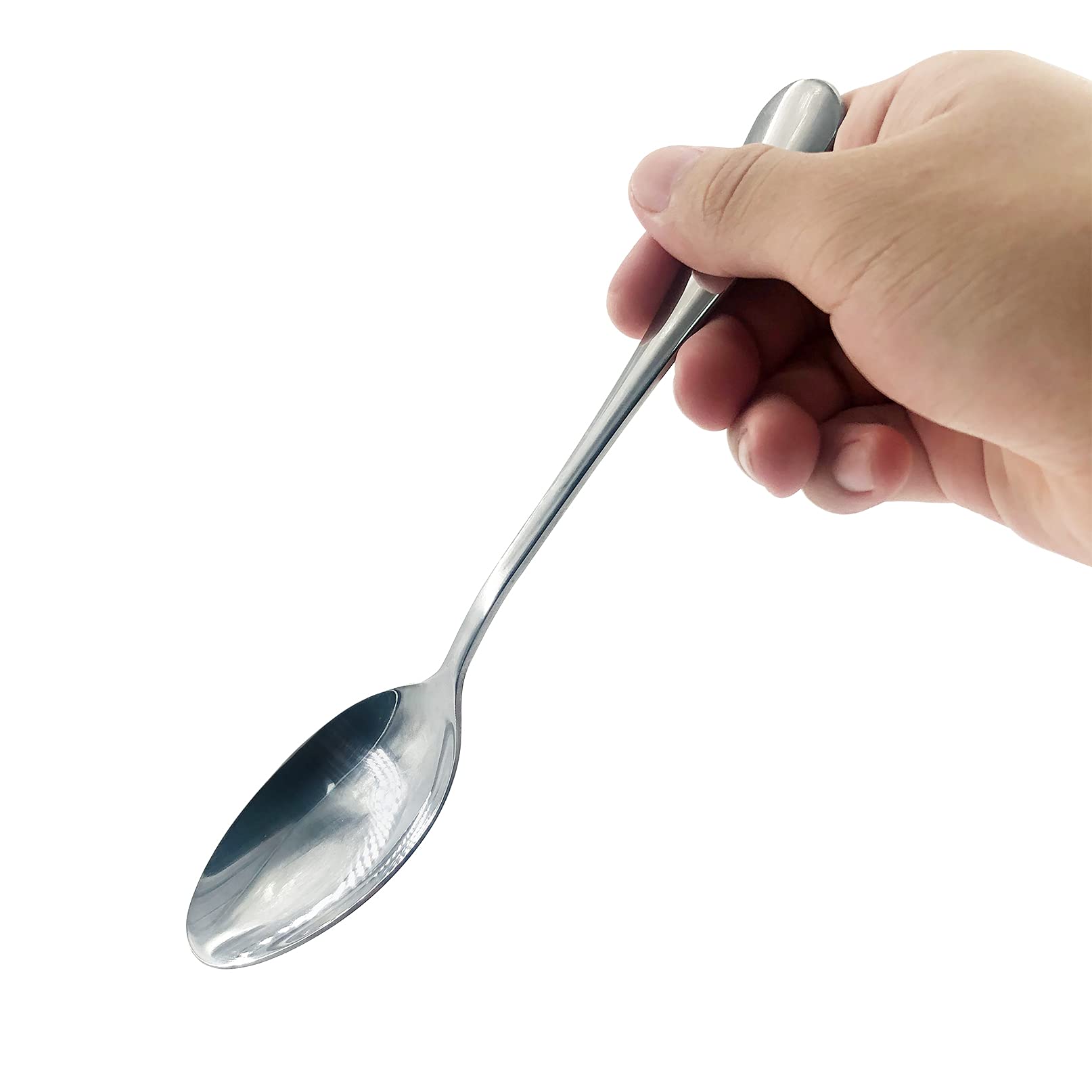 VANRA 6-Piece Dinner Spoons Set Soup Spoons Heavy Duty Stainless Steel Silver Cutlery Set 8 inches (6 spoons)