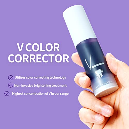 Purple Toothpaste for Teeth Whitening,Tooth Stain Removal,Teeth Whitening Purple Toothpaste, Colour Correcting, Colour Corrector, Tooth Colour Corrector,30ml,2 Pcs