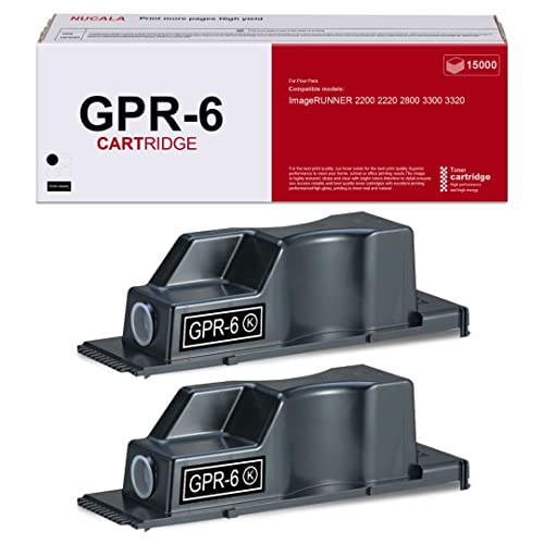 NUCALA GPR-6 GPR6 Compatible Toner Cartridge Replacement for Canon 6647A003AA imageRUNNER 2220 2800 2200 3300 3320 Printer Toner Cartridge(2 Pack, Black)