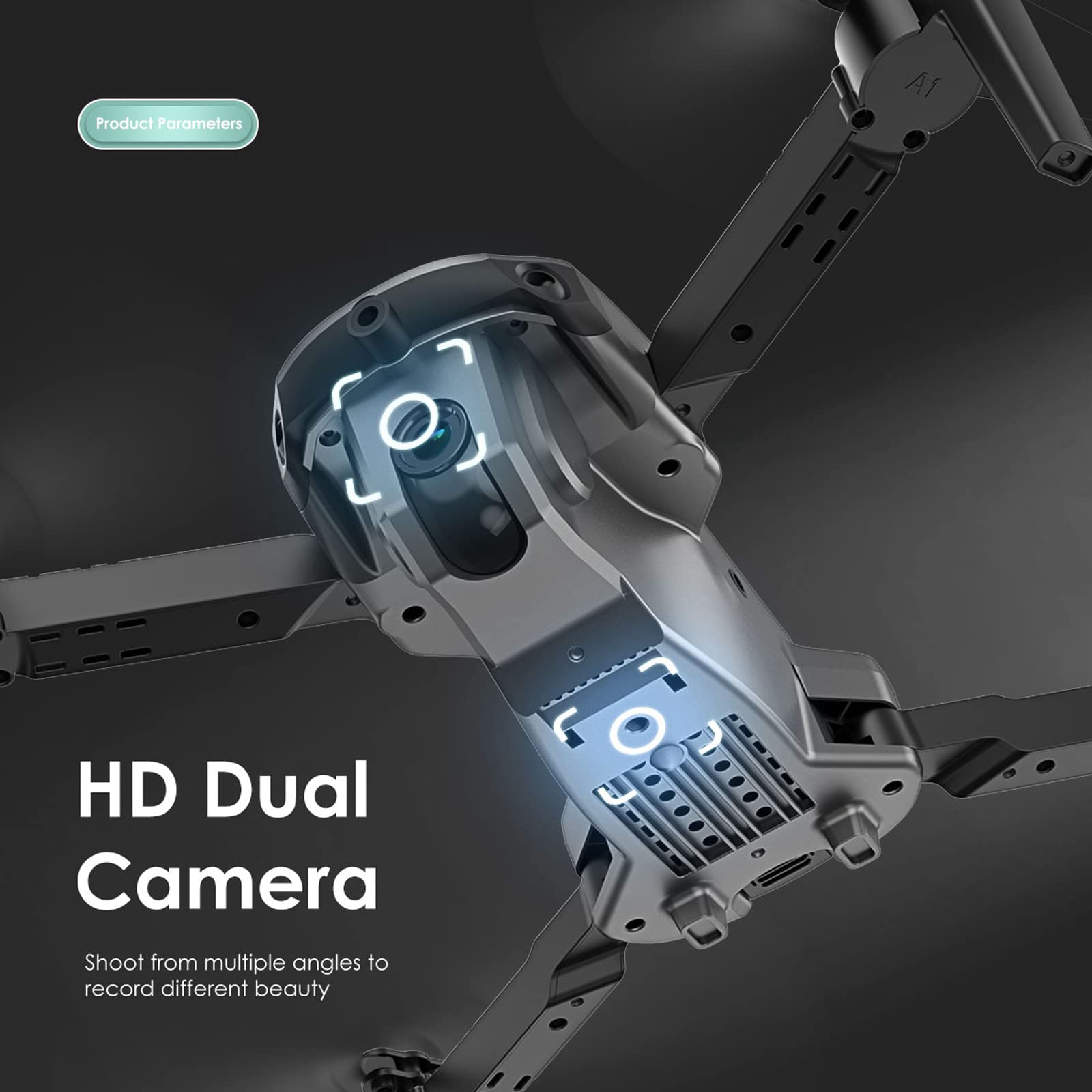 Drone with Camera for Adults 4k FPV 120° wide-Angle WiFi RC Quadcopter Long flight time (3 Batteries) Helicopters Flips RTF