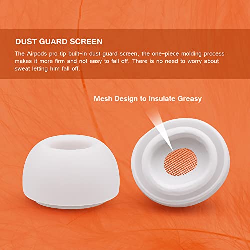 Replacement Ear Tips for AirPods Pro with Noise Reduction Hole, Silicone Earbuds Tips Fit in The Charging Case