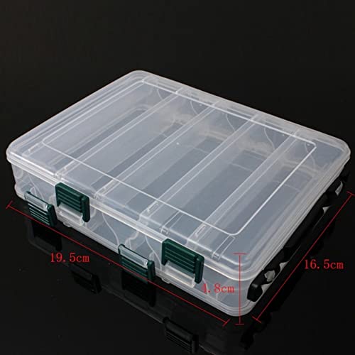 JKUYWX PP Double Sided Fishing Lure Tackle Tools Box Large Capacity Fishhooks Float Sinker Line Box Fishing Accessories