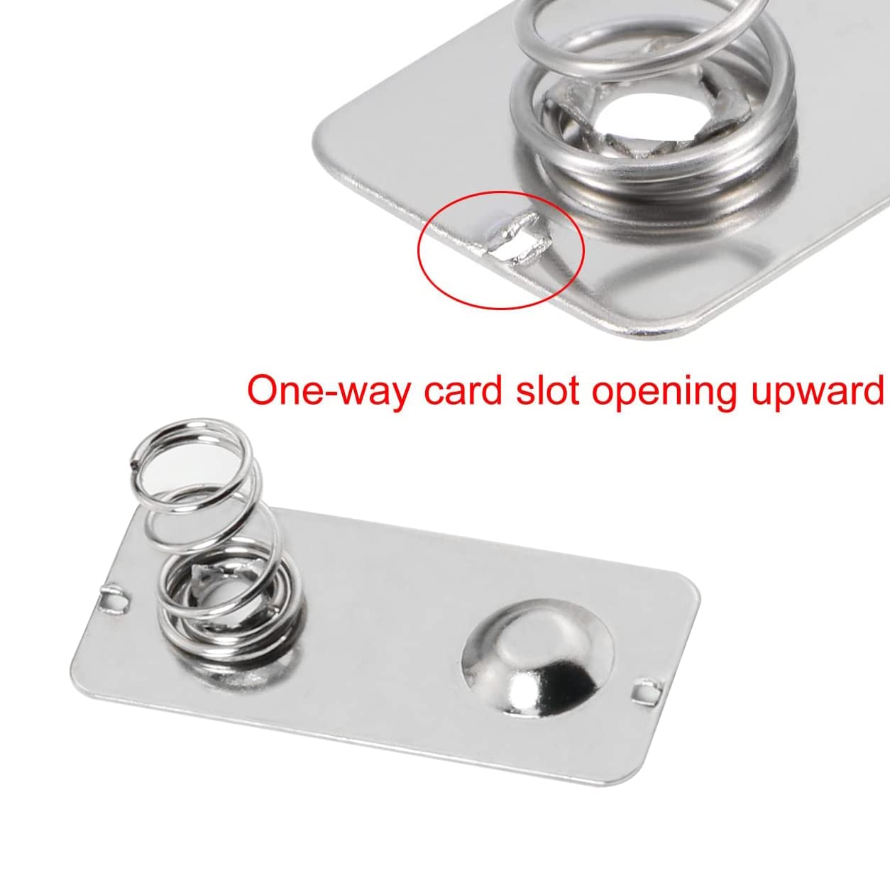 MEETOOT 40pcs AAA Battery Negative to Positive Conversion Spring Contact Nickeling Plate 21x9x0.3mm